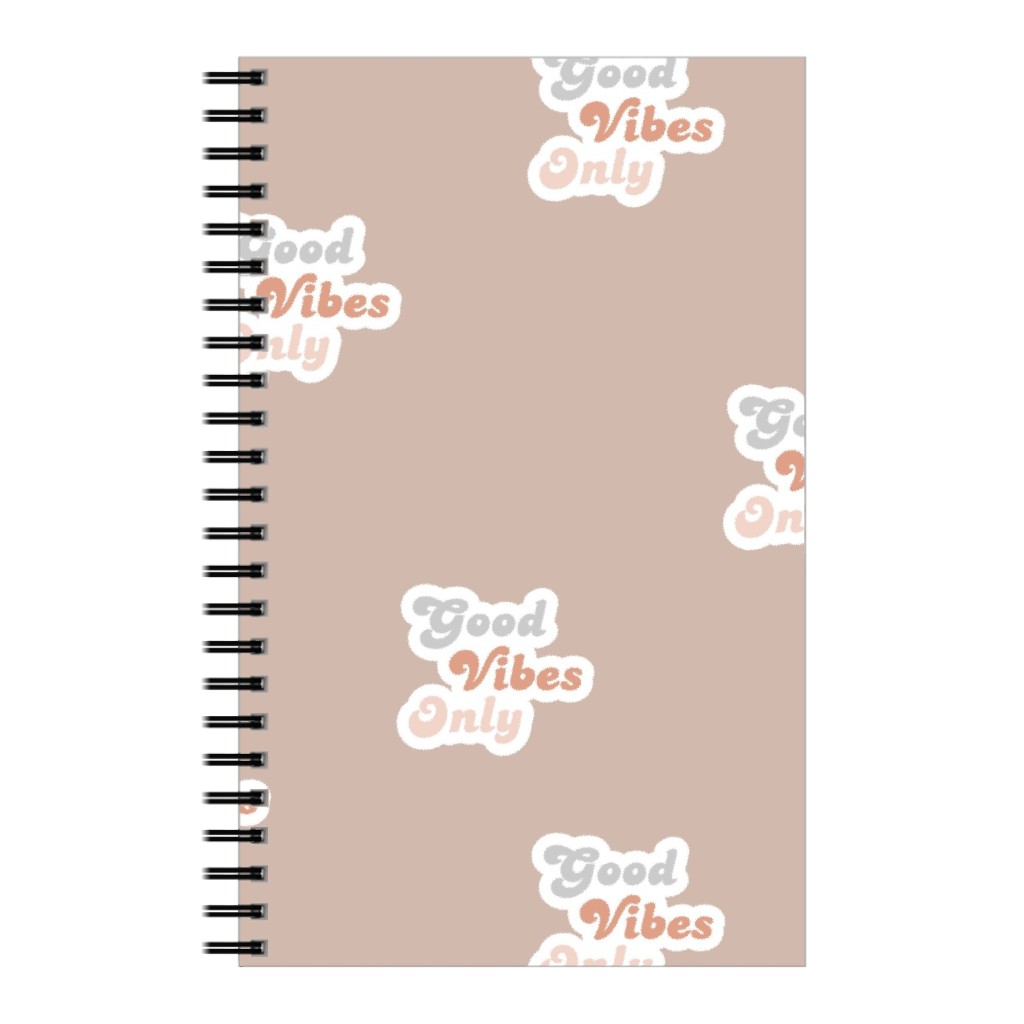 Seventies Retro Good Vibes Only Notebook | Shutterfly