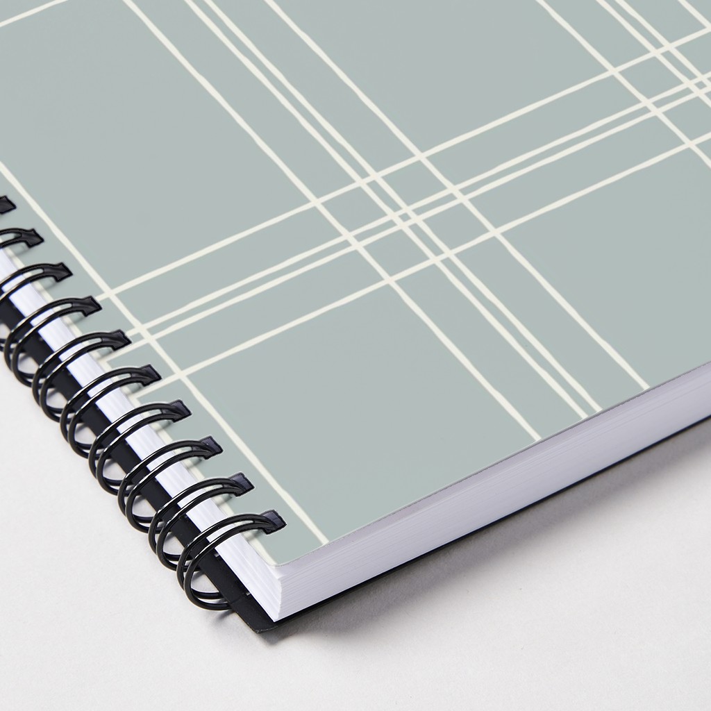 Lined Linens - Quad Plaid - Ivory, Blue Notebook | Shutterfly
