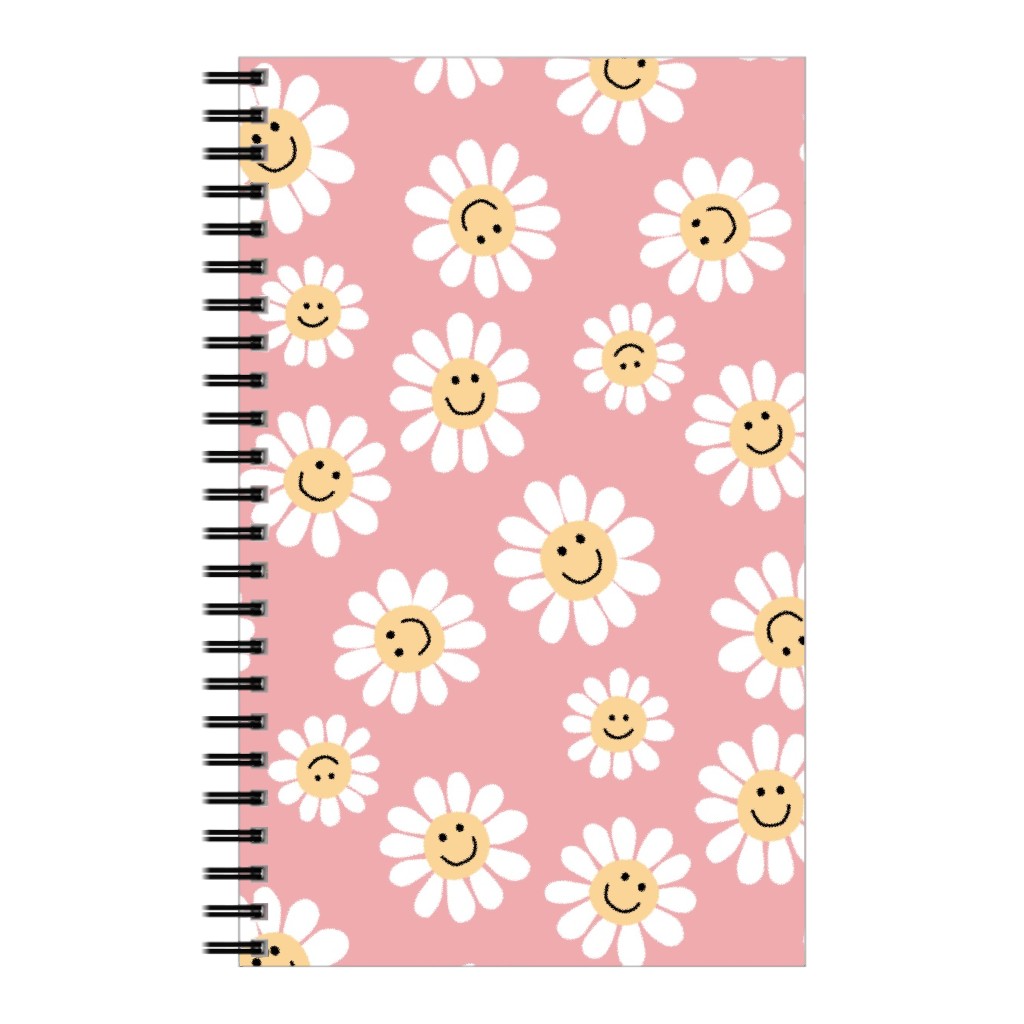 Smiley Daisy Flowers - Pink Notebook | Shutterfly