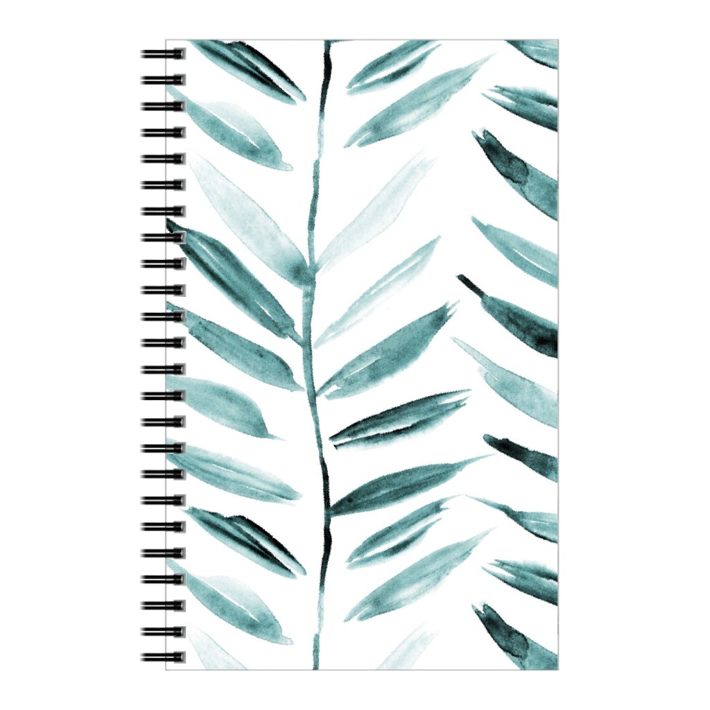 Leaves Herringbone - Watercolor Nature - Emerald Notebook | Shutterfly