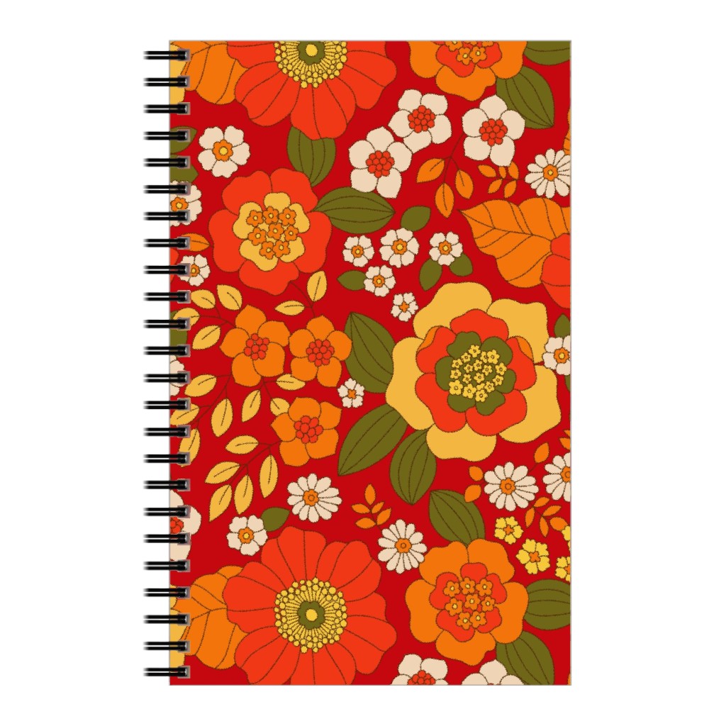 Vintage Flora - Red Notebook | Shutterfly