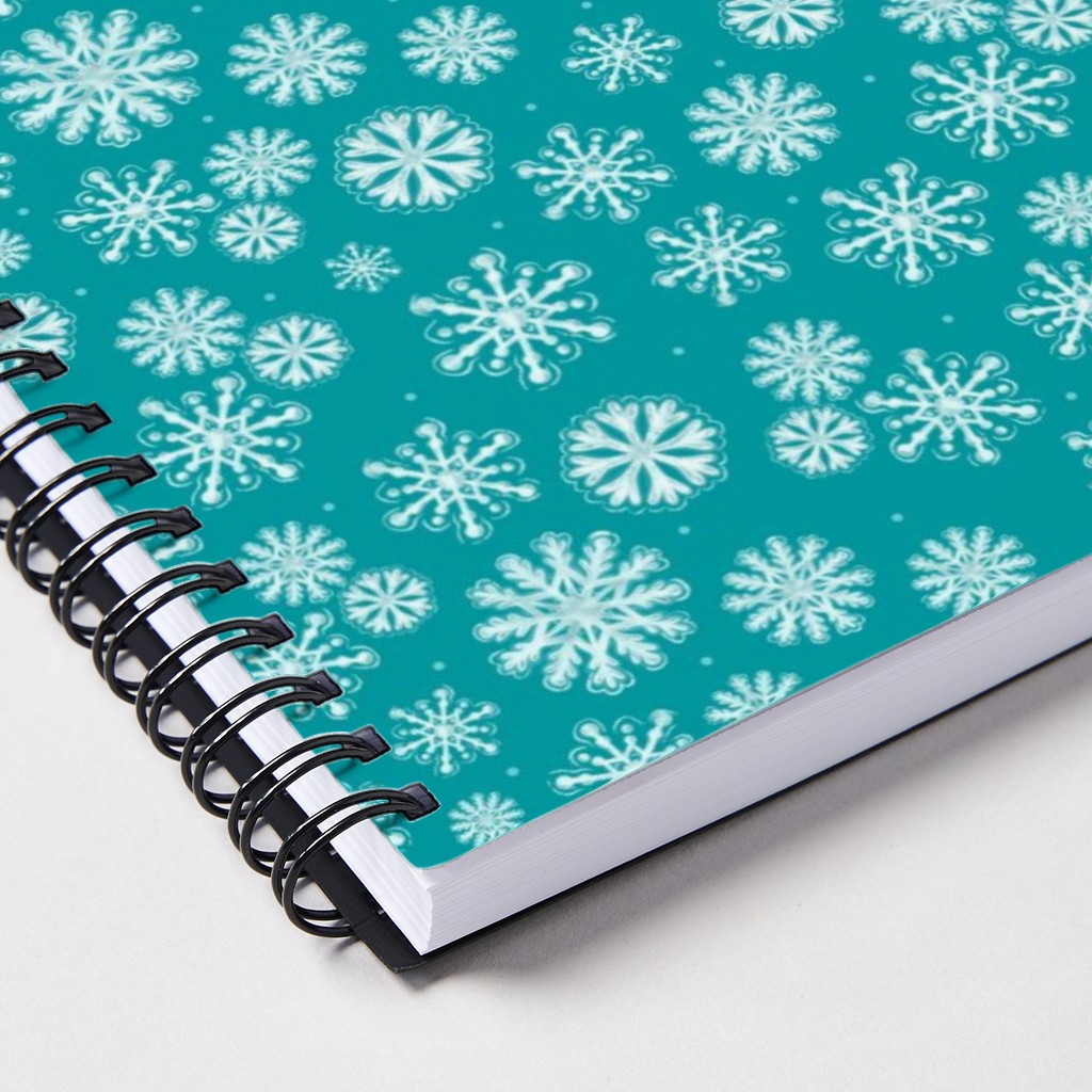Let It Snow Snowflakes - Blue Notebook | Shutterfly