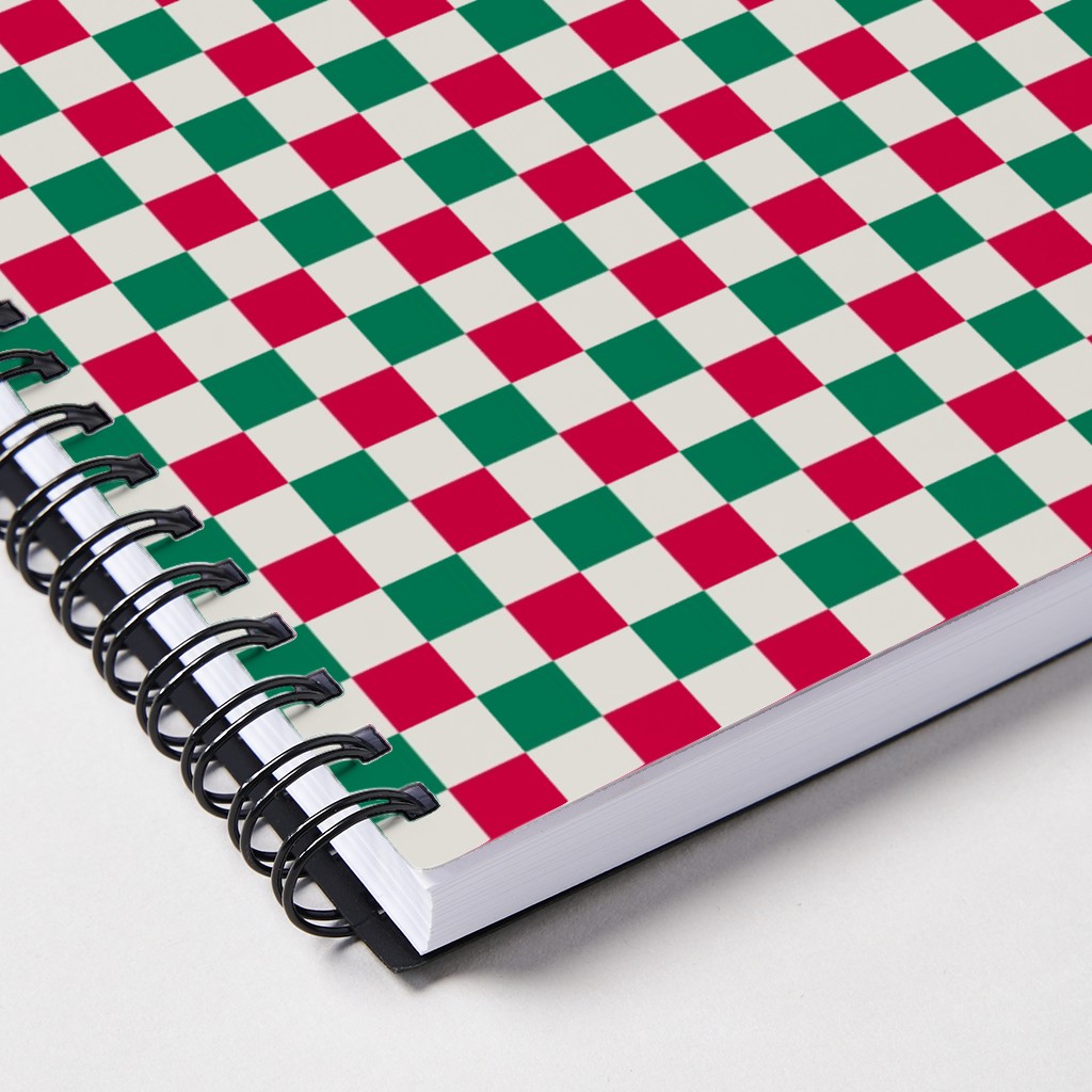 Winter Gingham - Red and Green Notebook | Shutterfly
