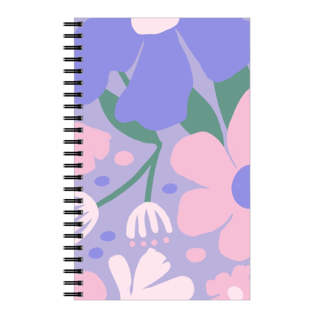 Blooming Garden on Lilac Notebook | Shutterfly