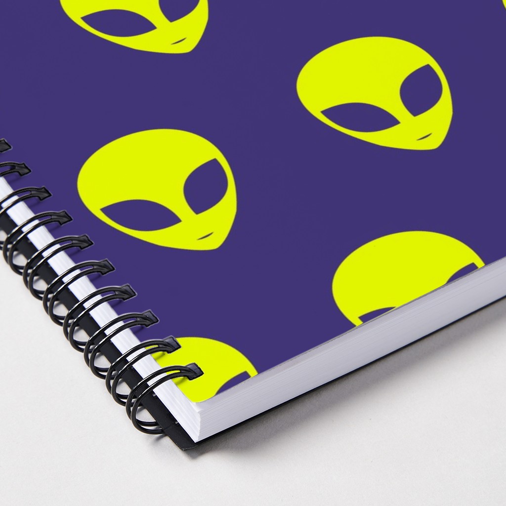 Retro Alien Heads Notebook | Shutterfly