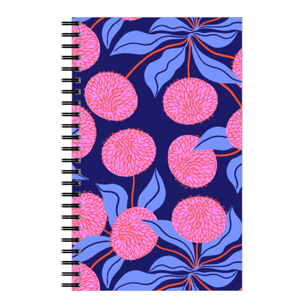 Marigold Pinwheels on Navy Notebook | Shutterfly