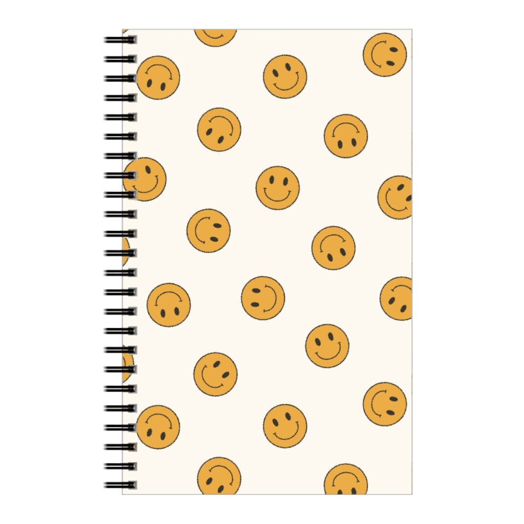 Retro Smiley Face - Cream and Yellow Notebook | Shutterfly