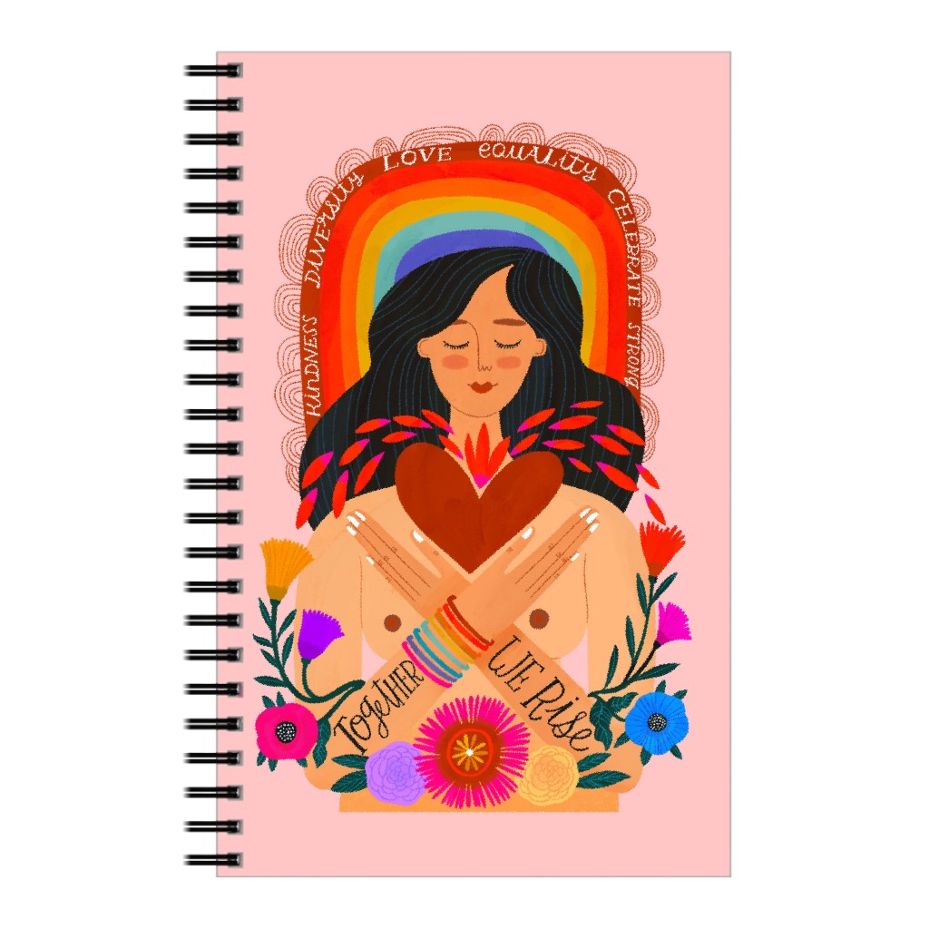 Together We Rise Rainbow Portrait Notebook | Shutterfly