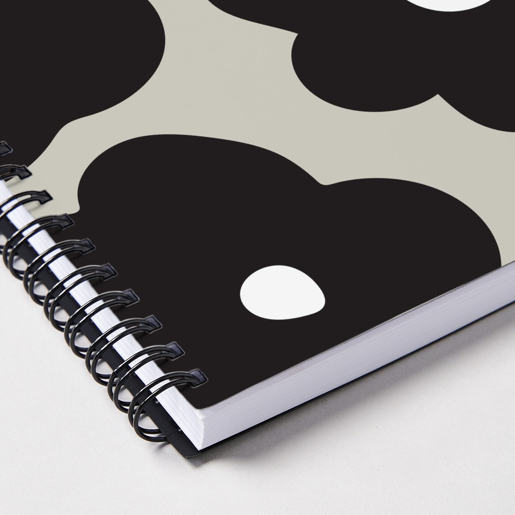 Mod Chubby Floral - Black and Tan Notebook | Shutterfly