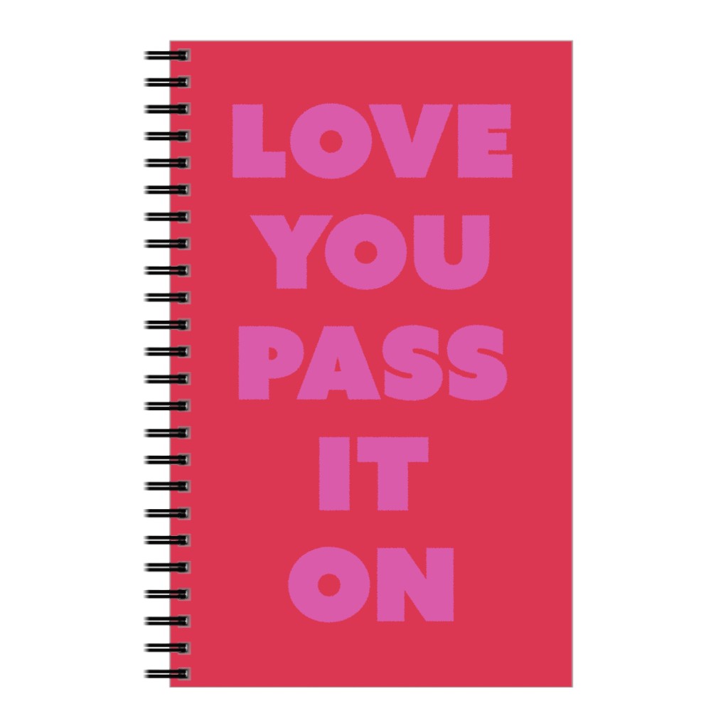 Love You Pass It on - Red and Pink Notebook | Shutterfly