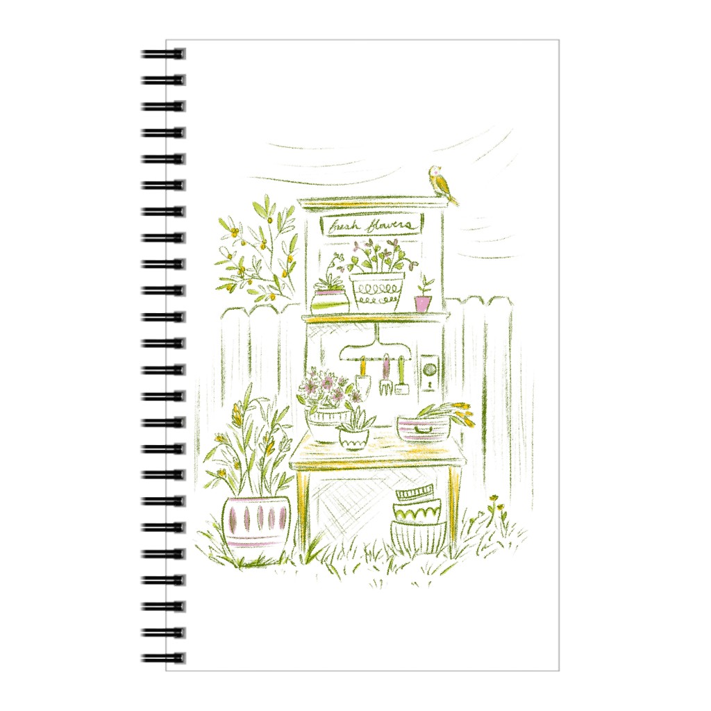 Fresh Flowers - Green Notebook | Shutterfly