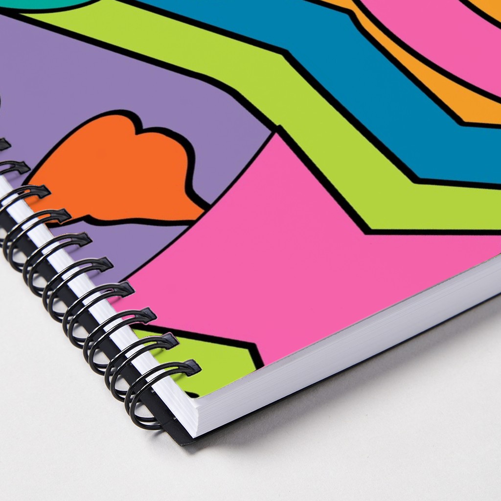 Psychedelic 60s Rainbow - Neon Notebook | Shutterfly