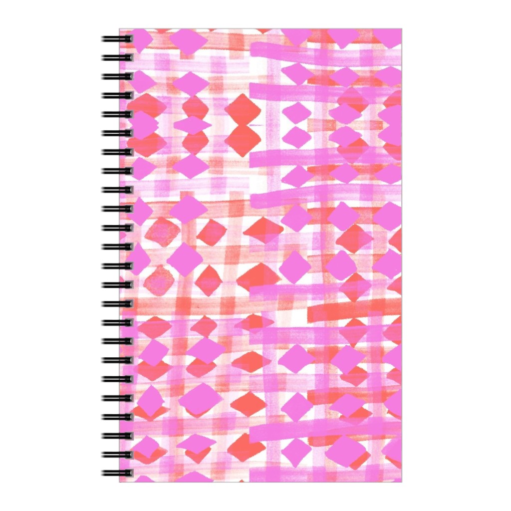 Brush Stripes Geometric - Pink Notebook | Shutterfly