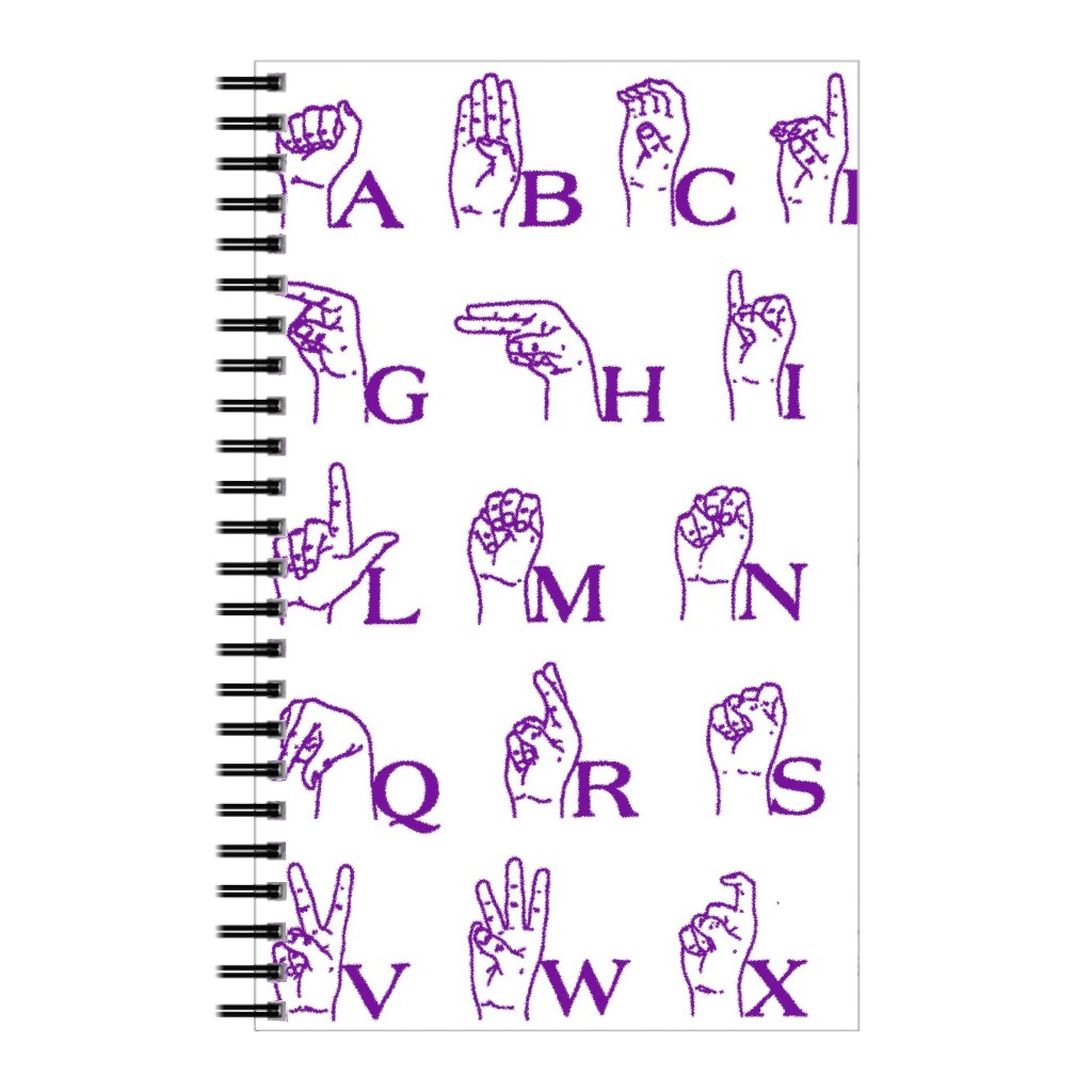 Sign Language Alphabet Notebook | Shutterfly