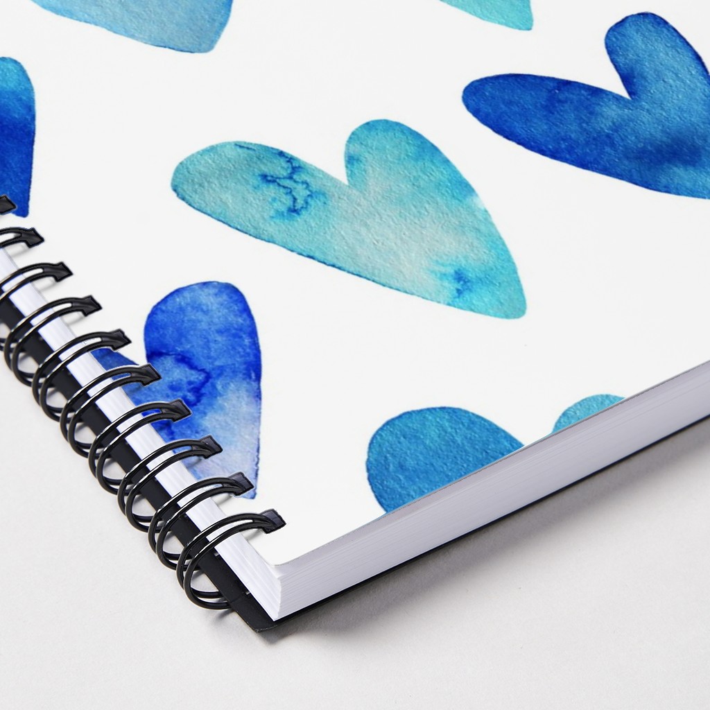 Blue Ombre Hearts - Blue Notebook | Shutterfly