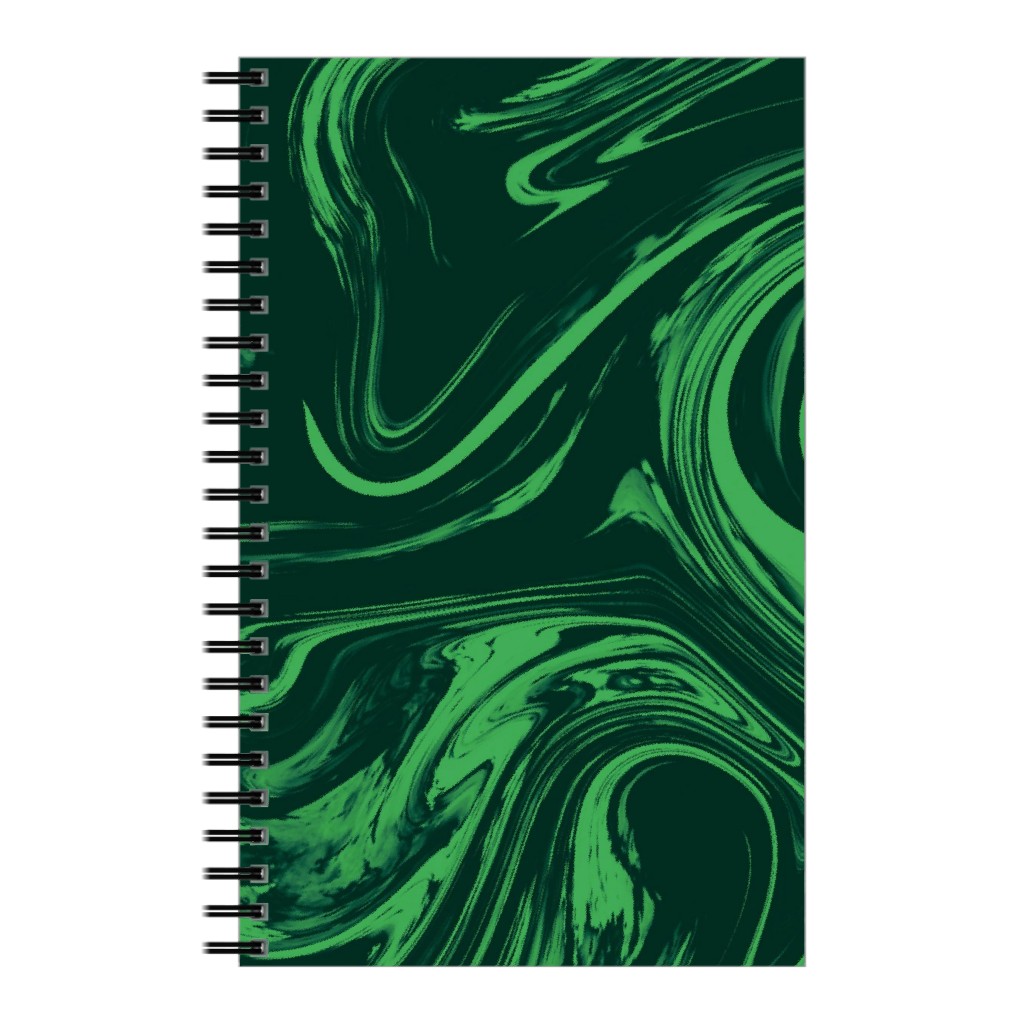 Marbled Paper - Deep Emerald Notebook | Shutterfly