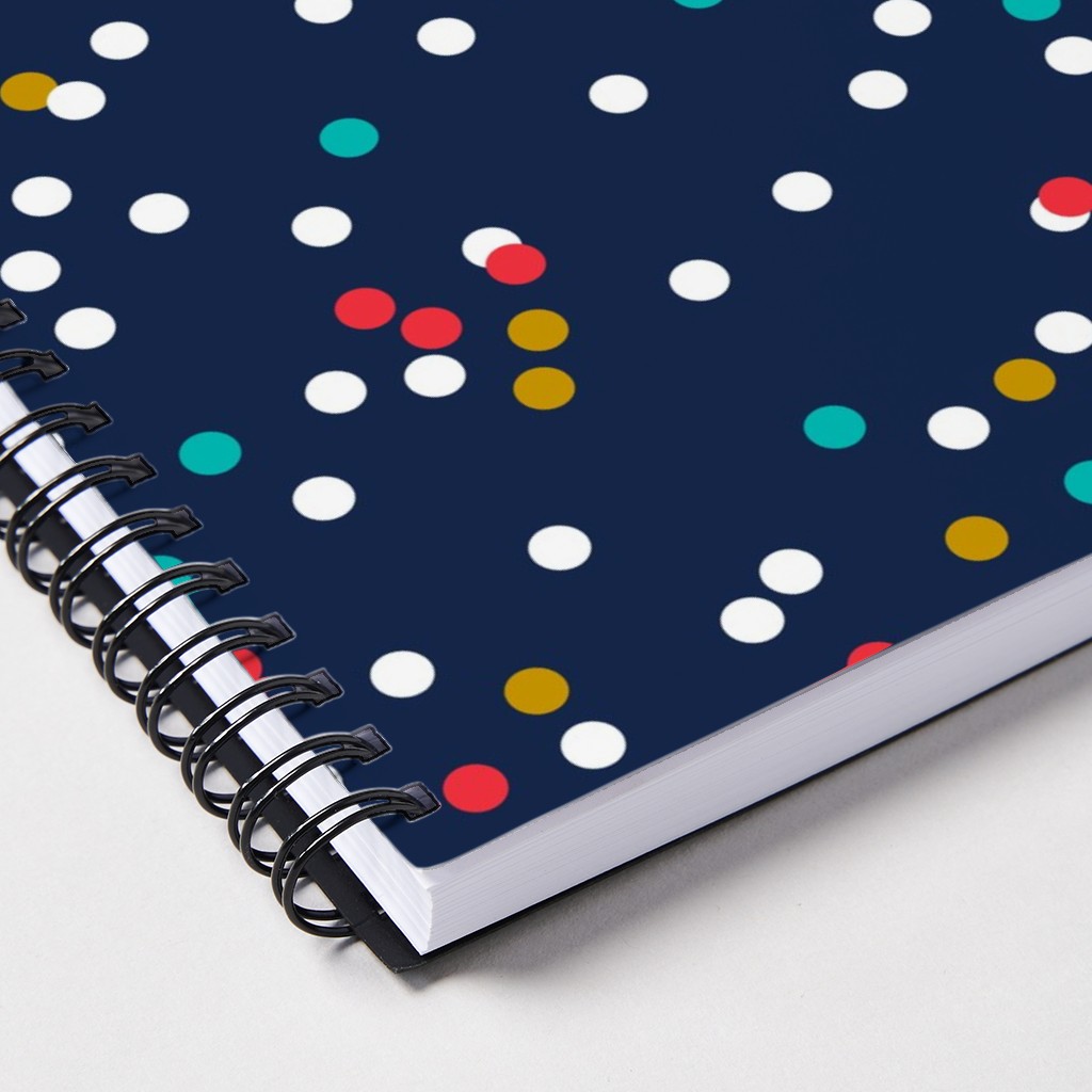 Fun-Fetti - Polka Dot - Navy Blue Notebook | Shutterfly