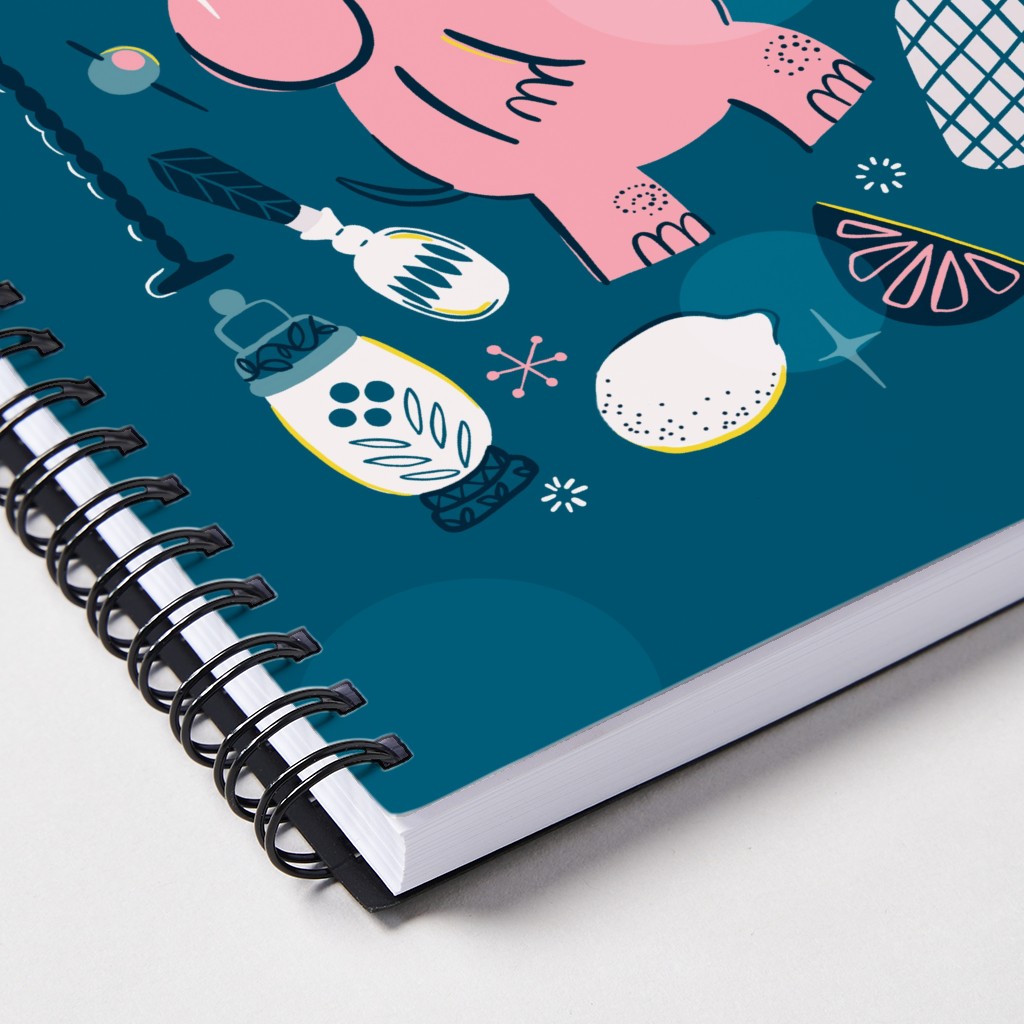 Pink Cocktail Elephant Notebook | Shutterfly