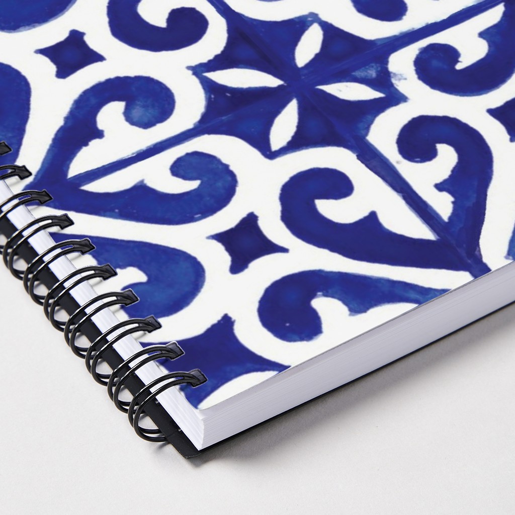 Lisbon Tiles Watercolor - Blue Notebook | Shutterfly