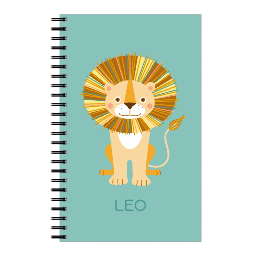 Leo - Lion on Blue Notebook | Shutterfly