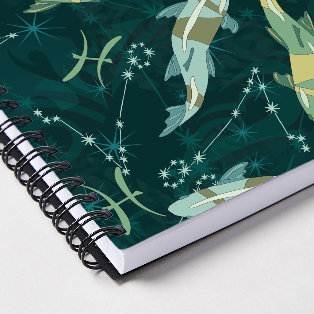 Pisces Fish - Green Notebook | Shutterfly