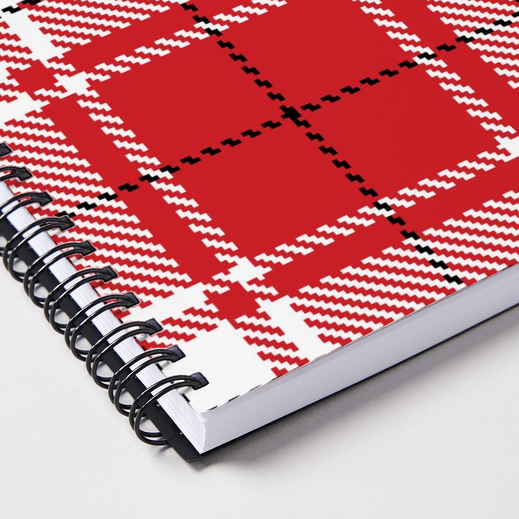 Tartan - White and Red Notebook | Shutterfly