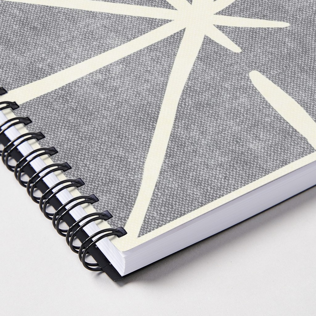 Geometric Triangles - Distressed - Grey Notebook | Shutterfly