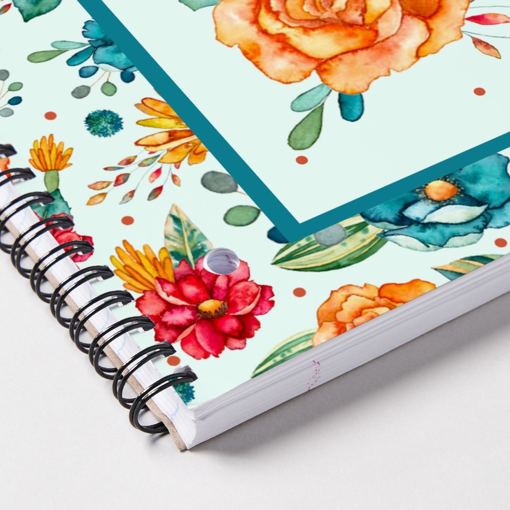 Perfectly Imperfect Fall Watercolor Flowers in Red, Orange & Turquoise ...