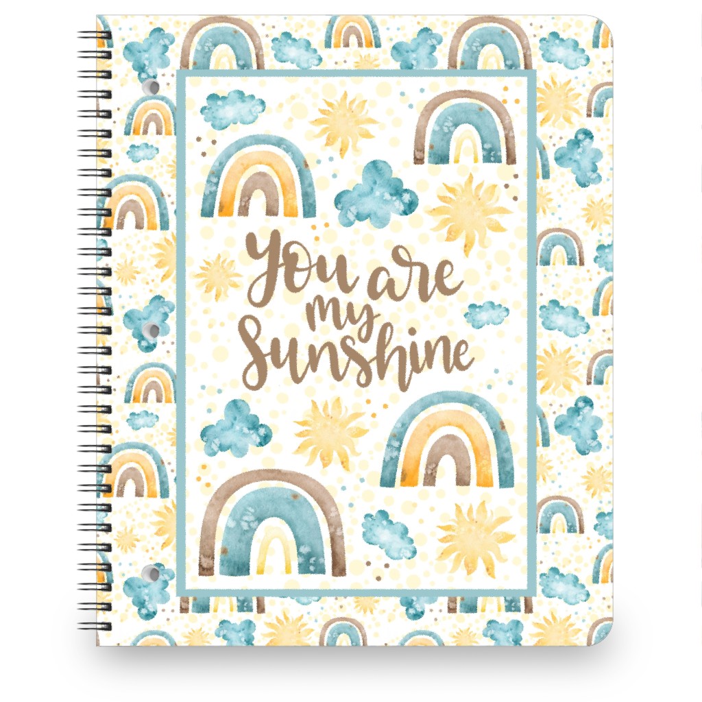 You Are My Sunshine - Rainbows, Clouds, Sky, Gender Neutral Notebook | Shutterfly