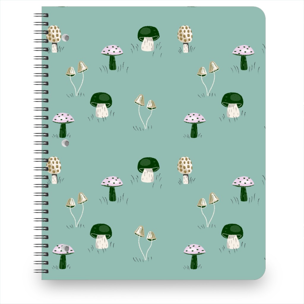 Mushroom Field - Green Notebook | Shutterfly