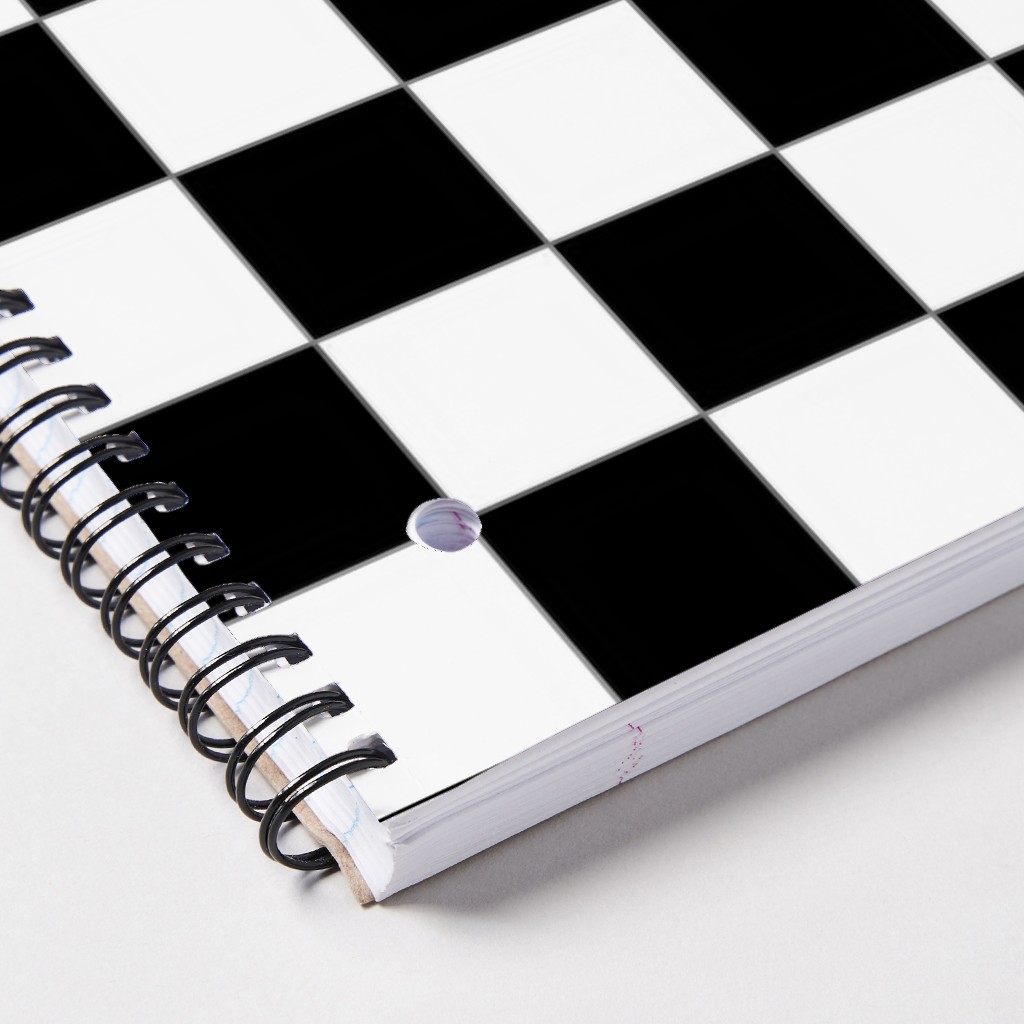 Checker - Black and White Notebook | Shutterfly