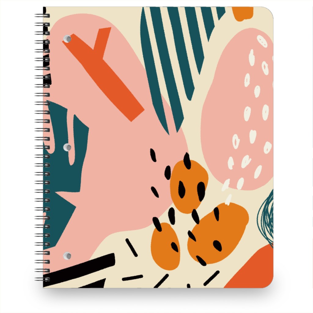 Abstract Flora - Pink and Blue Notebook | Shutterfly