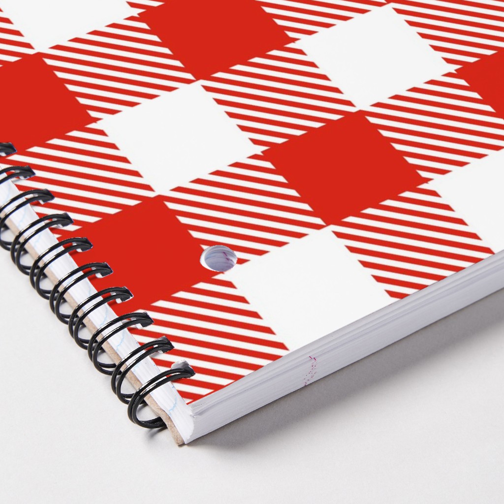 Red Gingham Pattern Notebook | Shutterfly