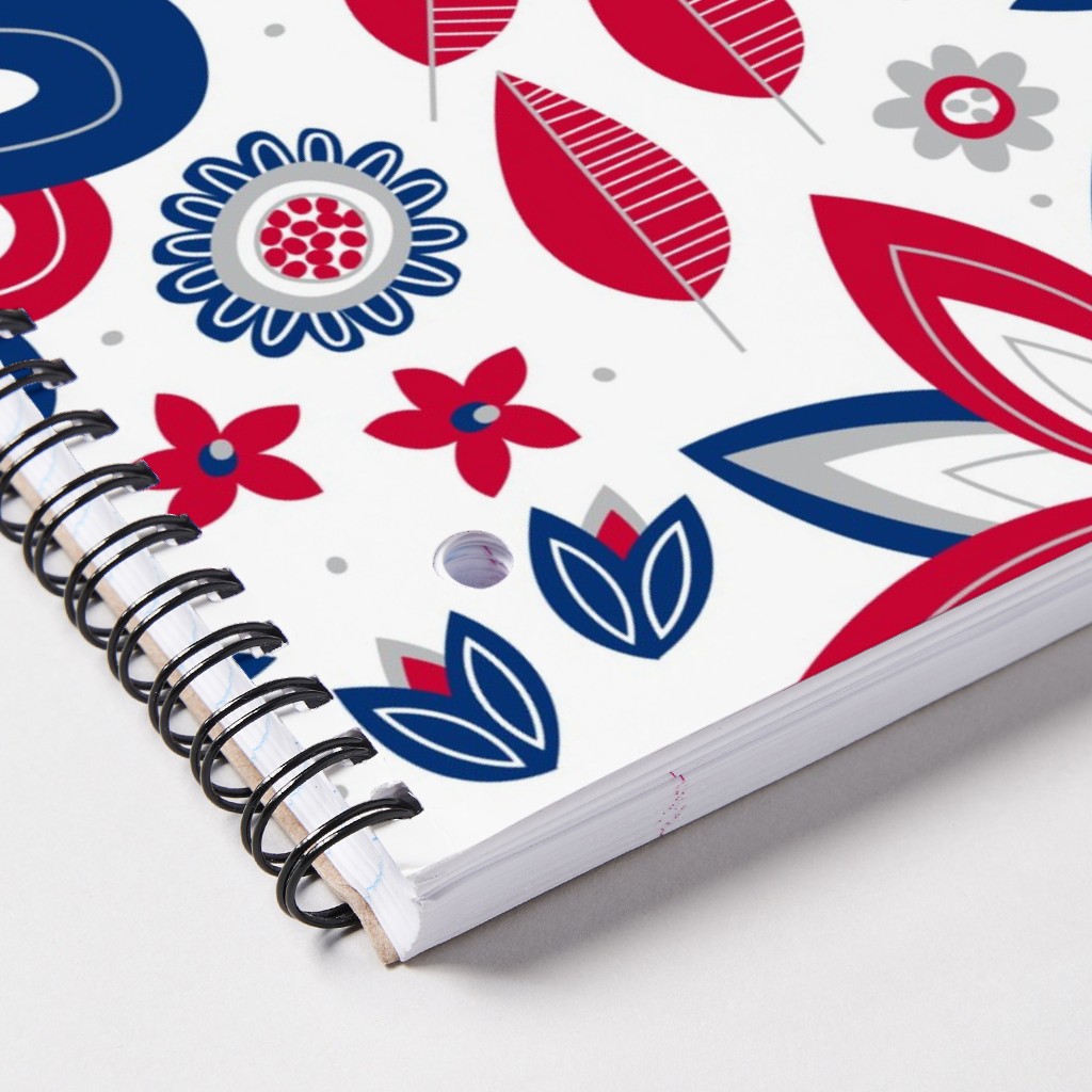 Bohemian Fields - Red, White and Blue Notebook | Shutterfly