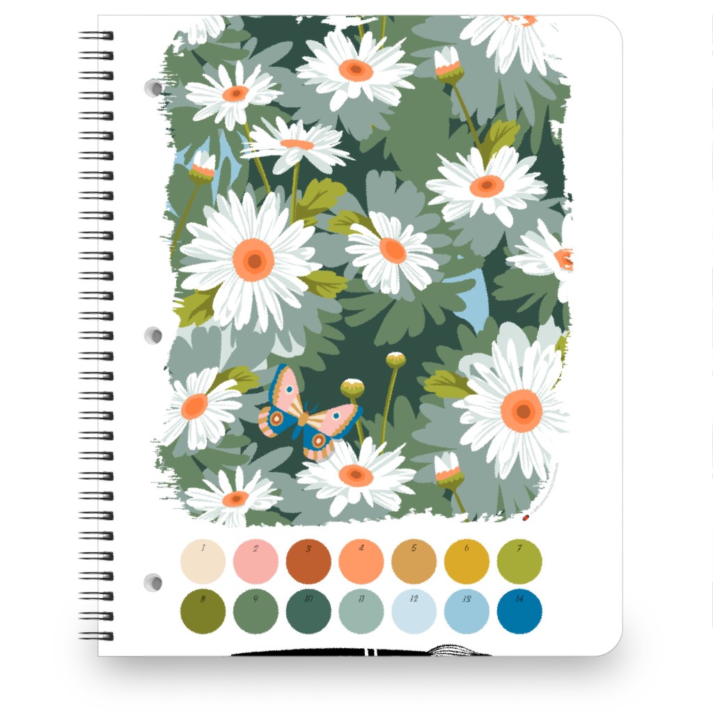 Daisy Love & Color Palette - Multi Notebook | Shutterfly