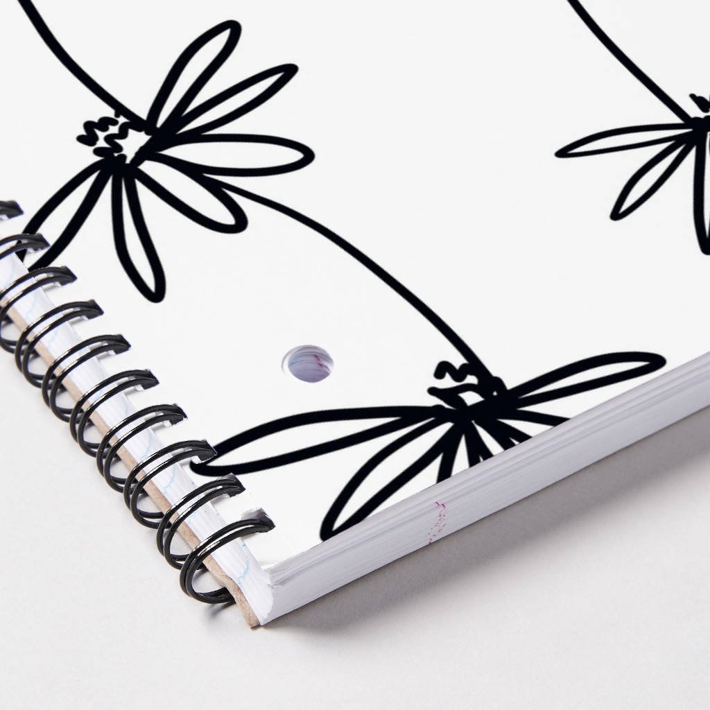 Daisy Chain - Black and White Notebook | Shutterfly