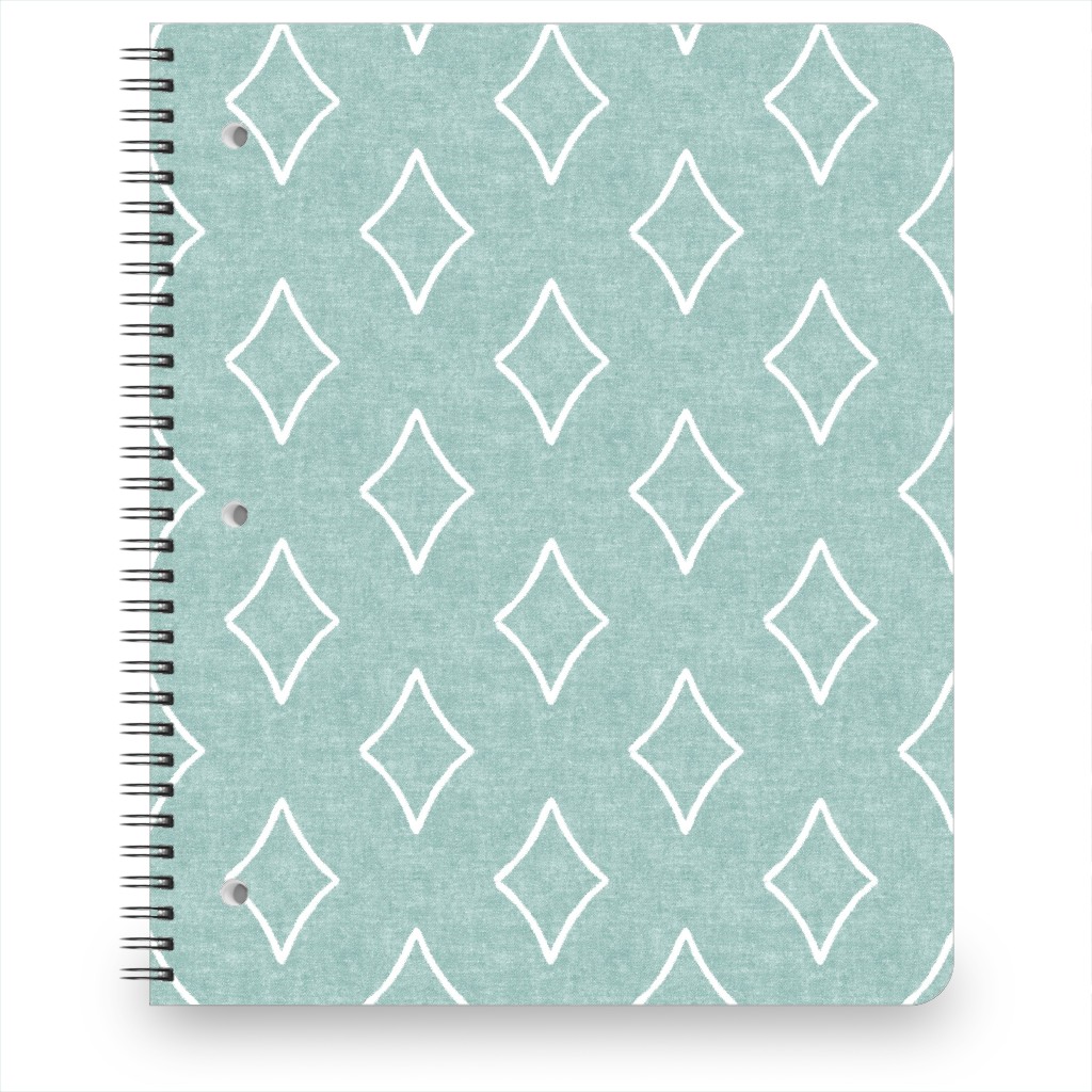 Diamonds Coordinate Woven - Mint Notebook | Shutterfly