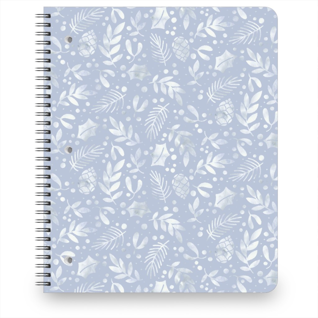 Frozen Winter Florals - Silver Notebook | Shutterfly