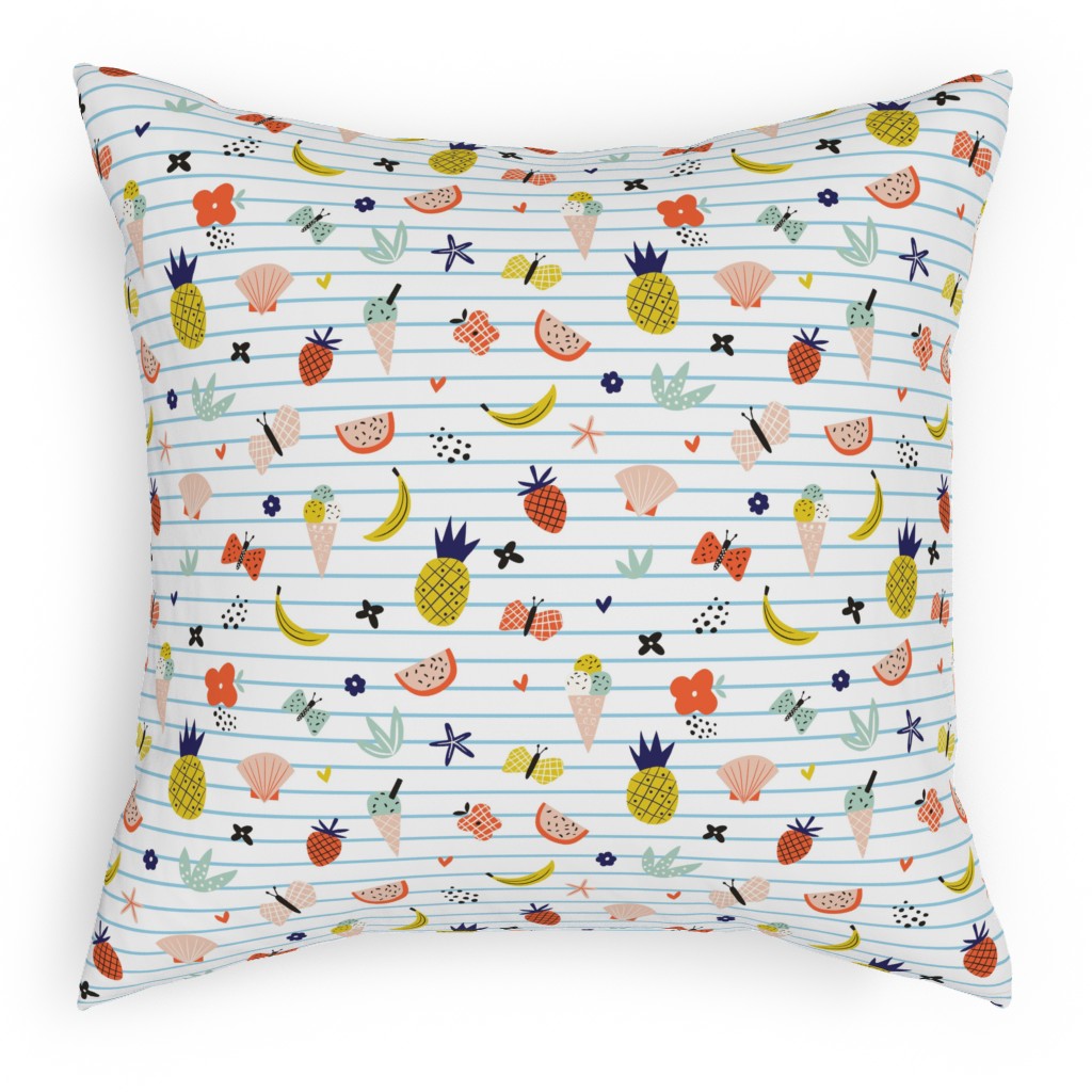 Summer Loving Stripe - Multi Outdoor Pillow | Shutterfly