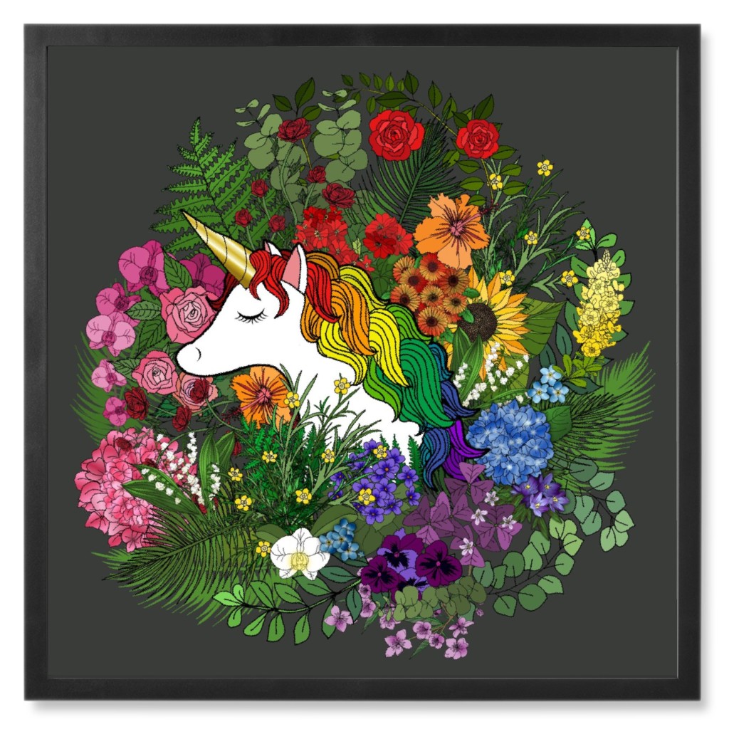Rainbow Unicorn in a Botanic Garden - Multi Photo Tile | Shutterfly