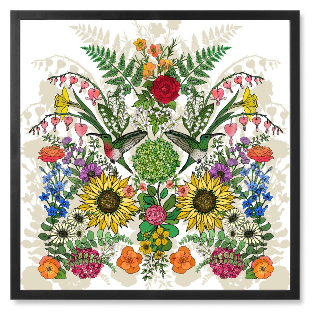 Hummingbird Garden Photo Tile | Shutterfly