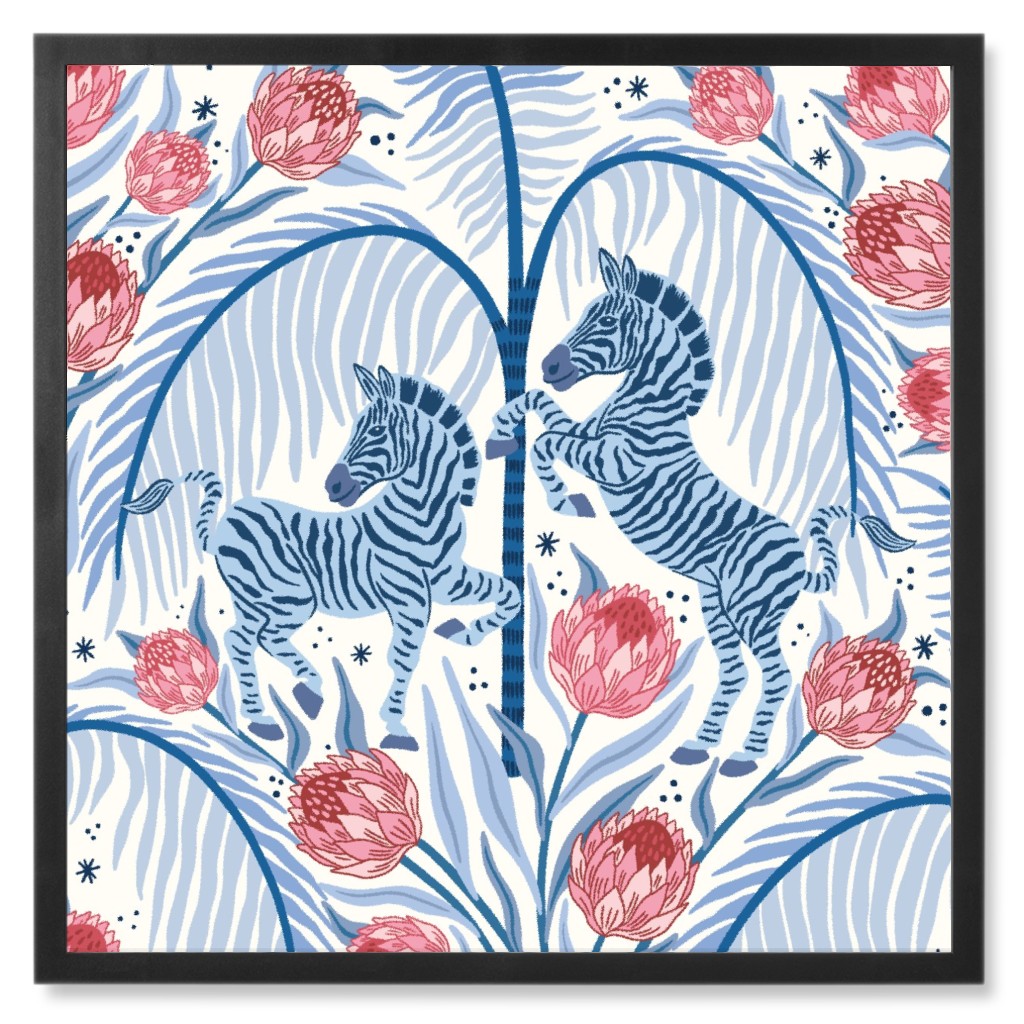 Zebra and Protea Photo Tile | Shutterfly