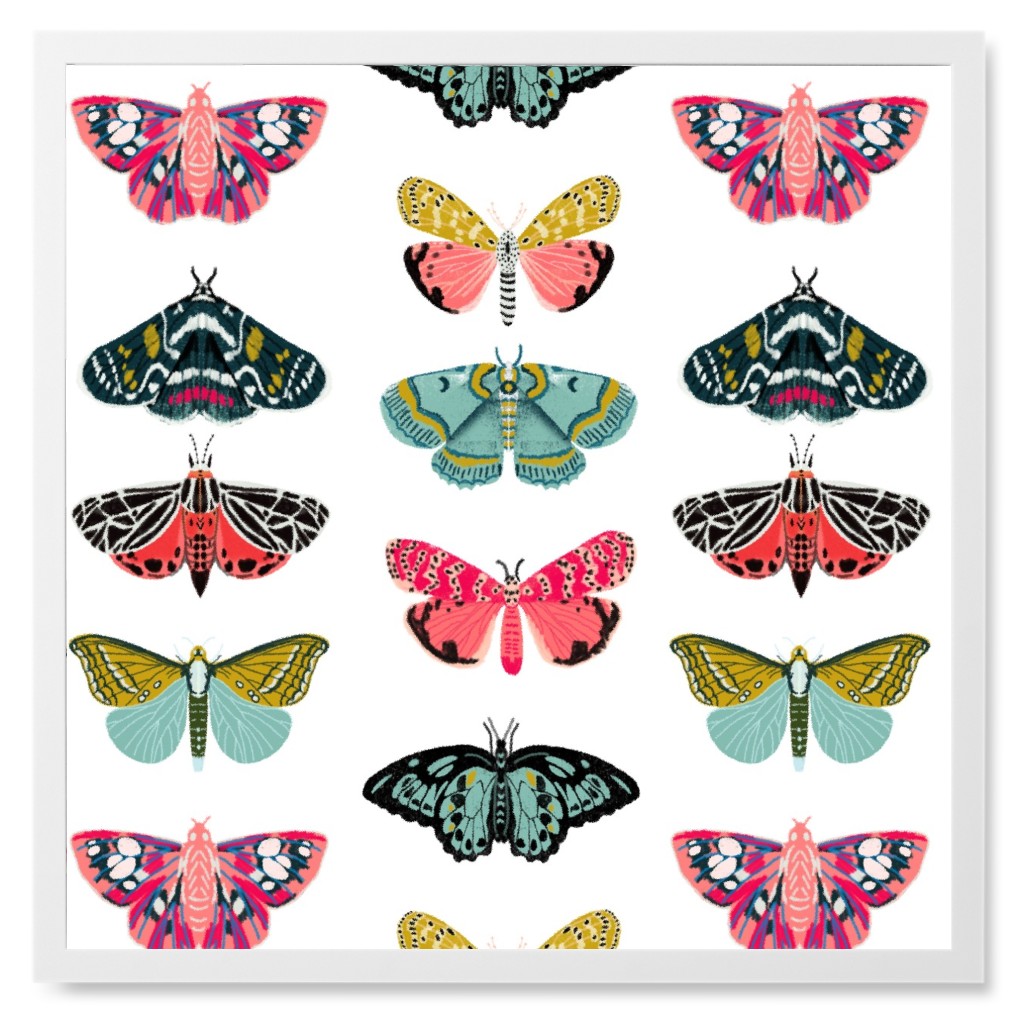 Moths and Butterflies Spring Garden - Light Photo Tile | Shutterfly