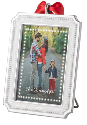 Twinkle Light Border Picture Frame Ornament by Shutterfly | Shutterfly