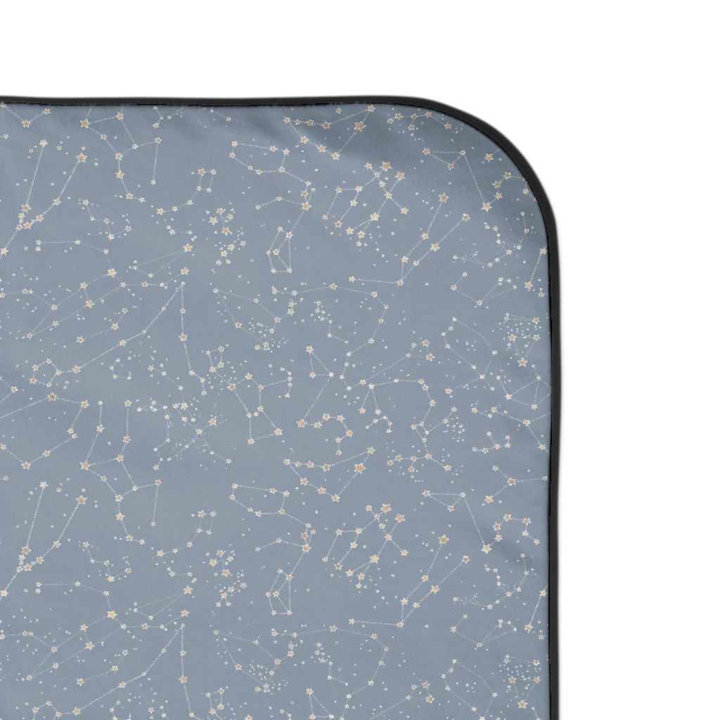 Constellations - Grey With Gold Stars Picnic Blanket | Shutterfly