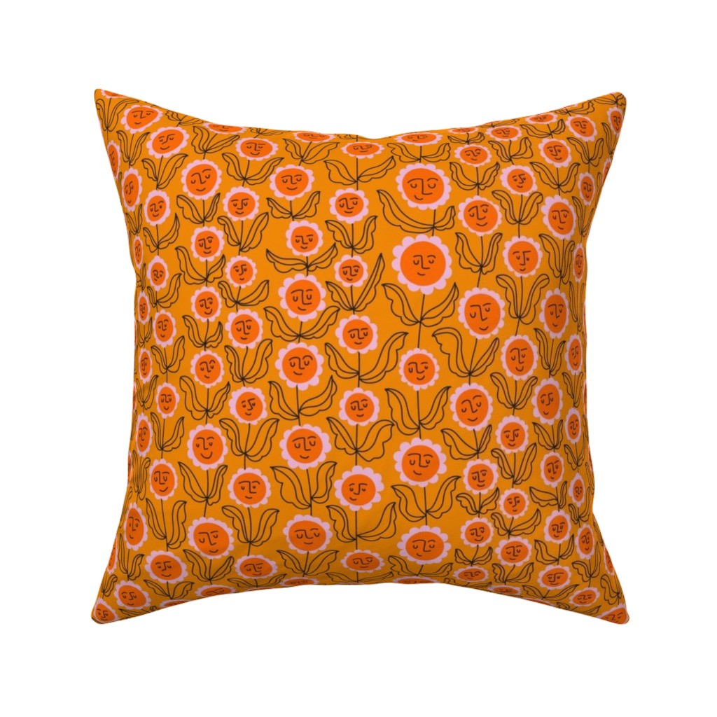 Happy Marigold Vine - Orange Pillow | Shutterfly