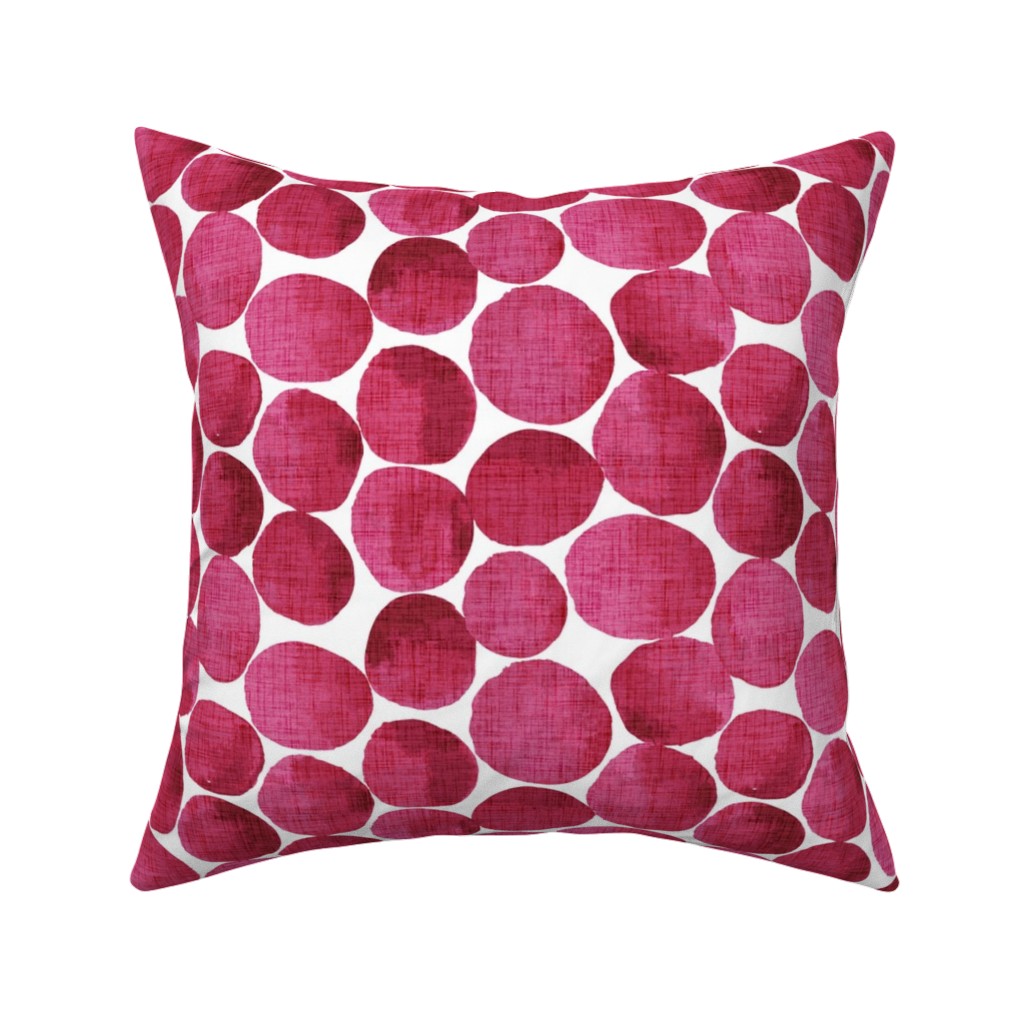 Watercolor Textured Dots - Red Pillow | Shutterfly