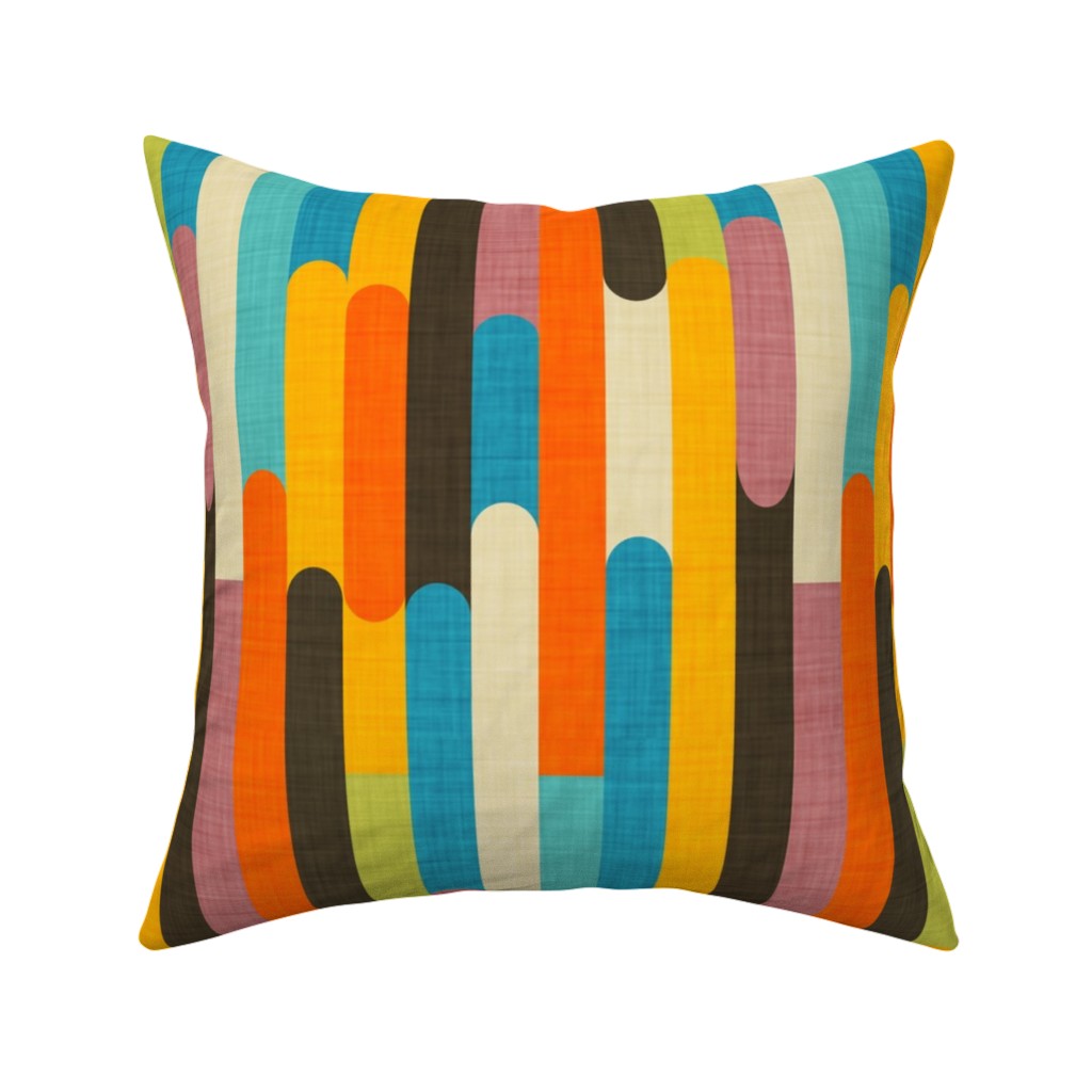 Retro Colorblock Sticks - Multi Pillow | Shutterfly