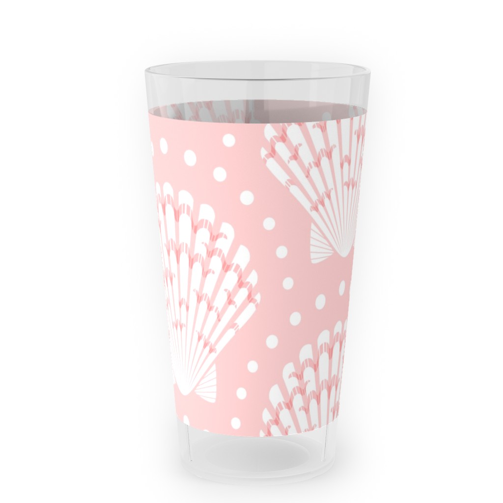 Pretty Scallop Shells - Pink Outdoor Pint Glass | Shutterfly