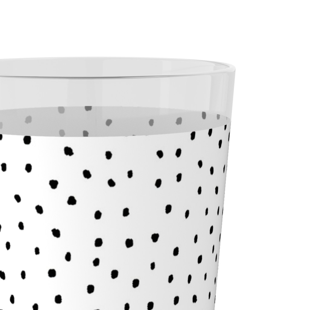 Tiny Dot - Black + White Outdoor Pint Glass | Shutterfly